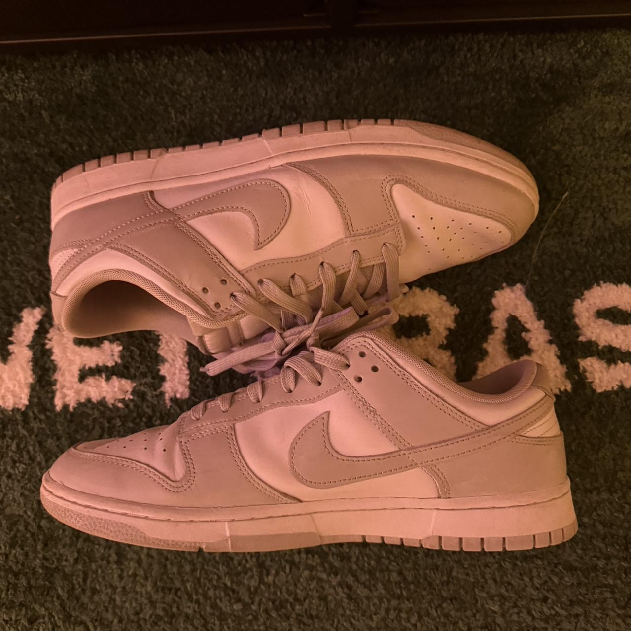 grey nike dunks from goat worn a few times size with... | Depop