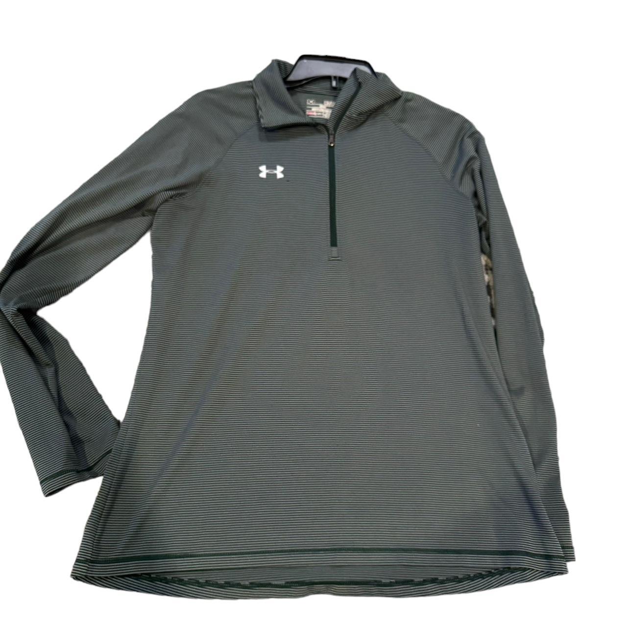 Under Armour green and black 1/4 zip lightweight... - Depop