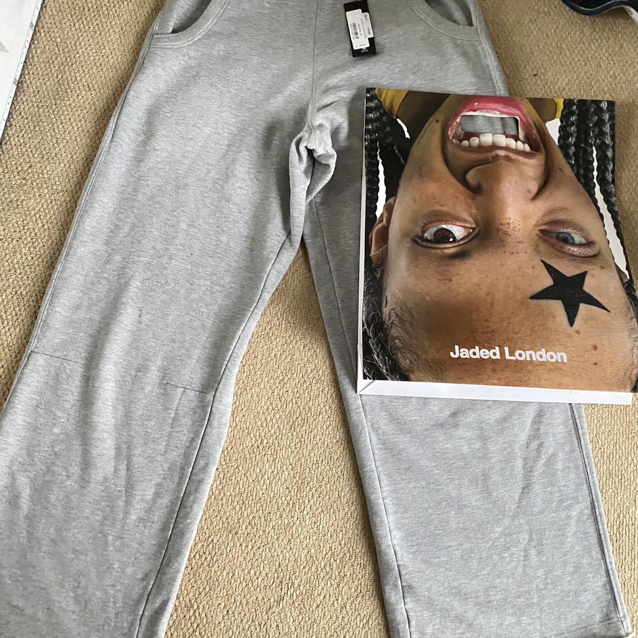 Jaded London baggy uncuffed grey joggers from their... - Depop