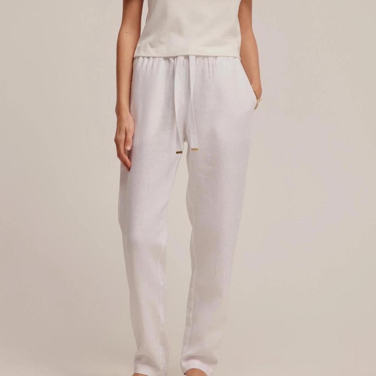 venroy linen pants size S repop: as they don’t fit... - Depop