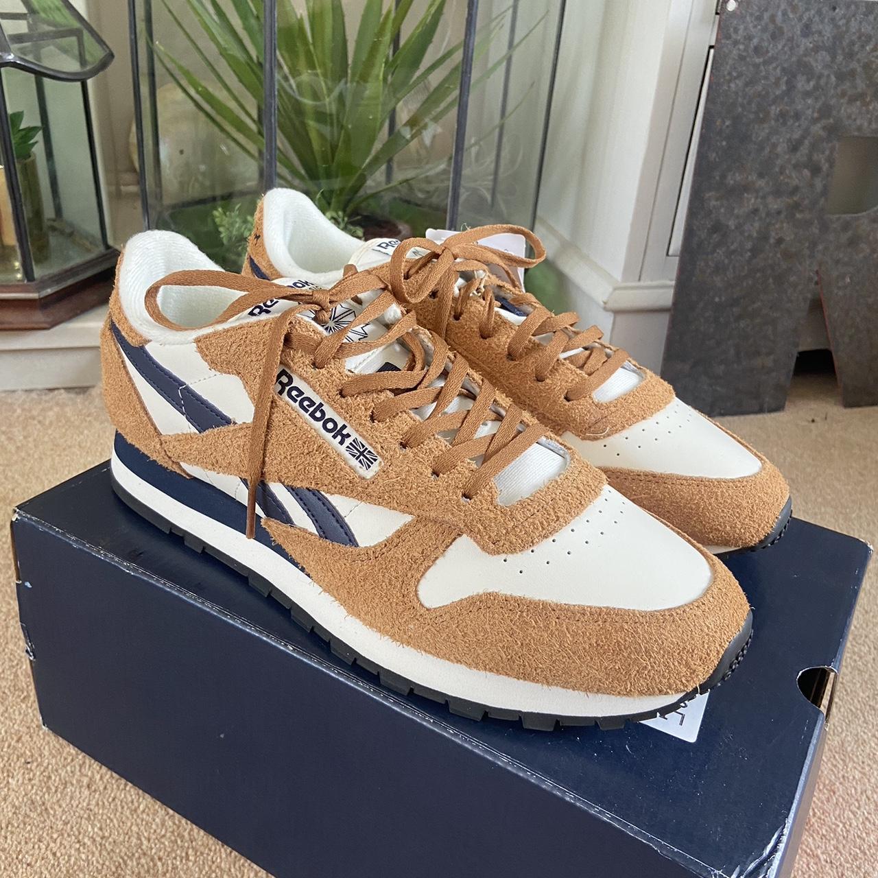 Reebok Classic leather trainers in brown. •Box... - Depop