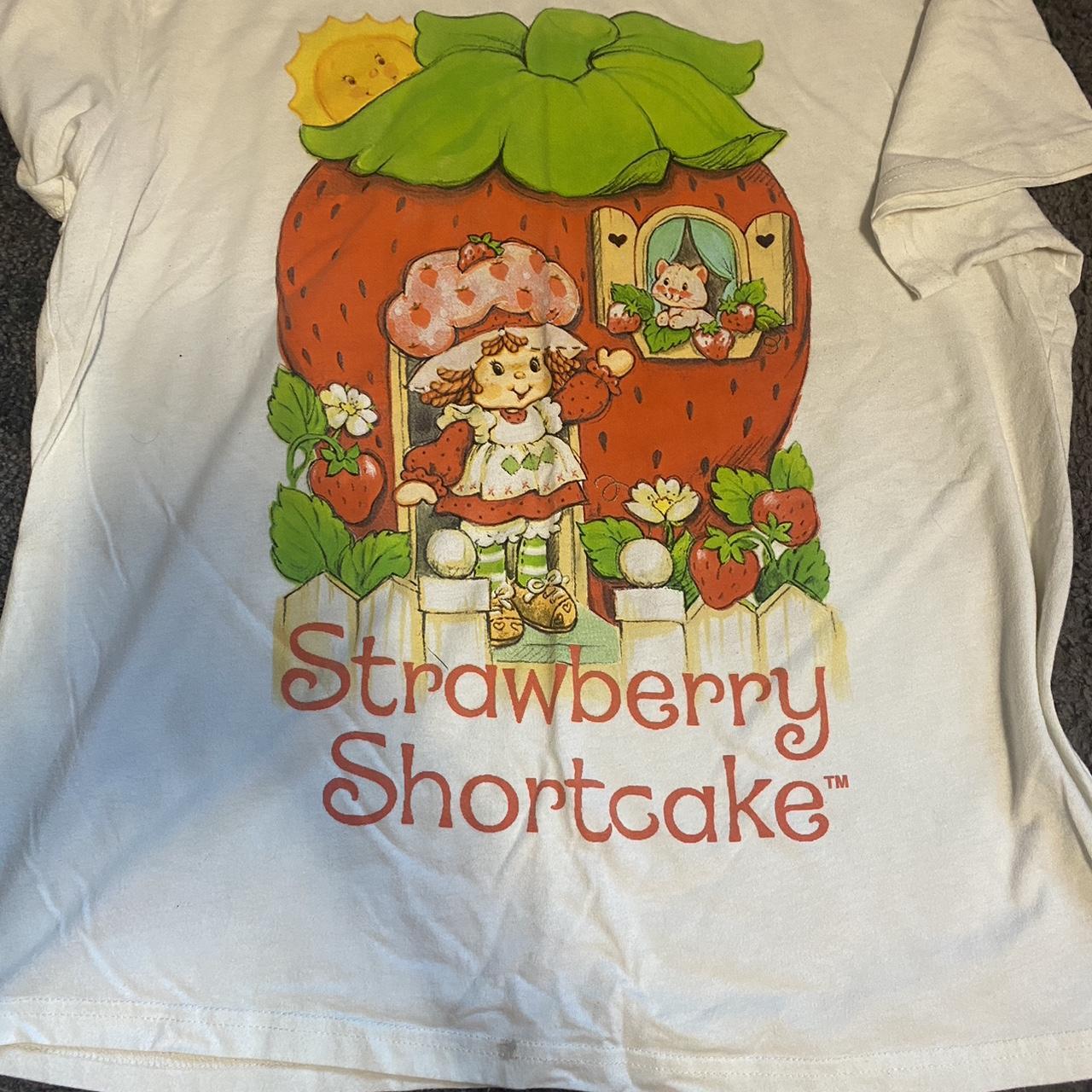 strawberry shortcake t-shirt small unnoticeable... - Depop