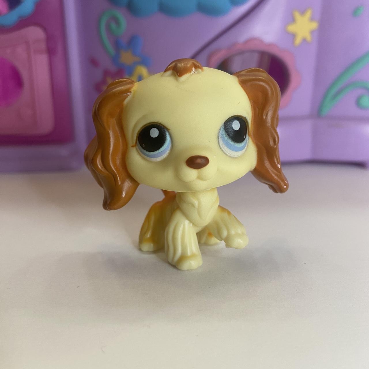 Littlest Pet Shop Yellow & Brown with Blue Eyes... | Depop