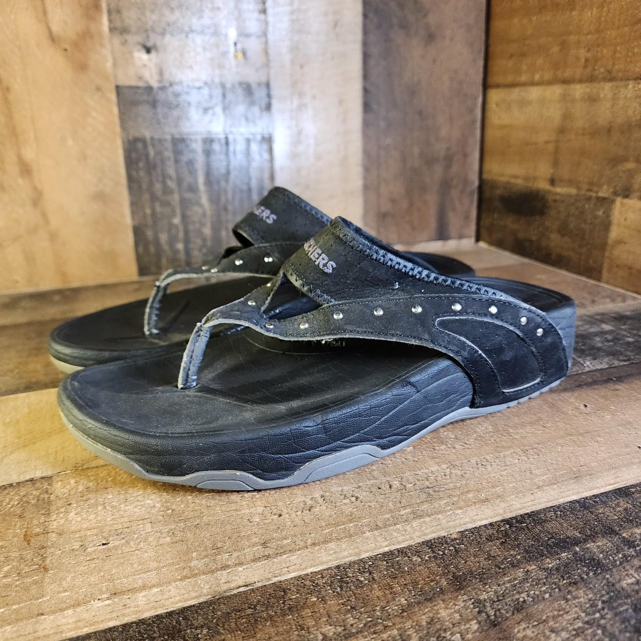 Skechers Women's 9 Flip Flop Tune Up Sandals Black... - Depop