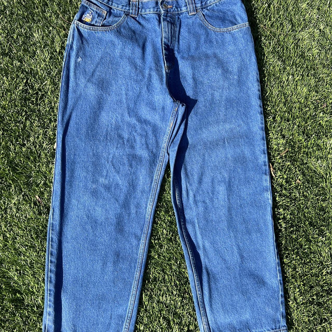 polar 93 blue jeans size 34 thigh: 12 knee:... - Depop