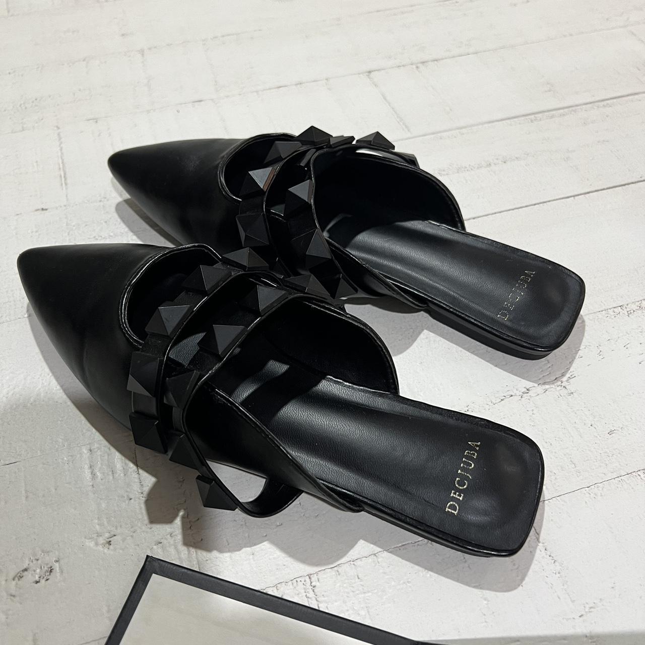 Decjuba slides slip ons Size 38 (7) Black - Depop