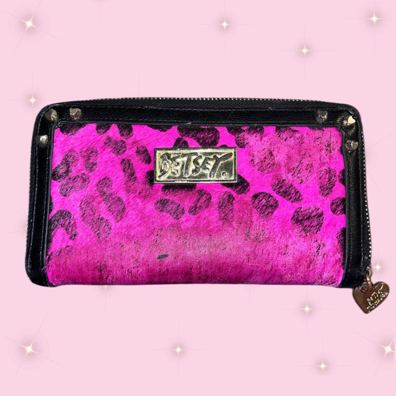 Pink leopard print Betsey Johnson wallet. Has a lot... - Depop