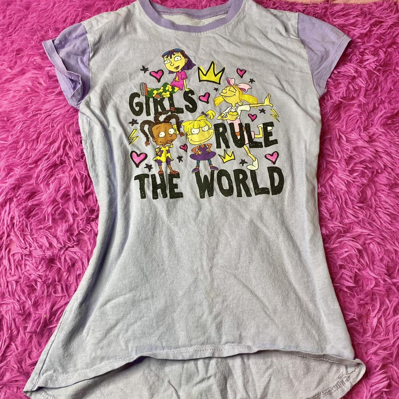 Girls Rule The World baby tee. Good preowned... - Depop