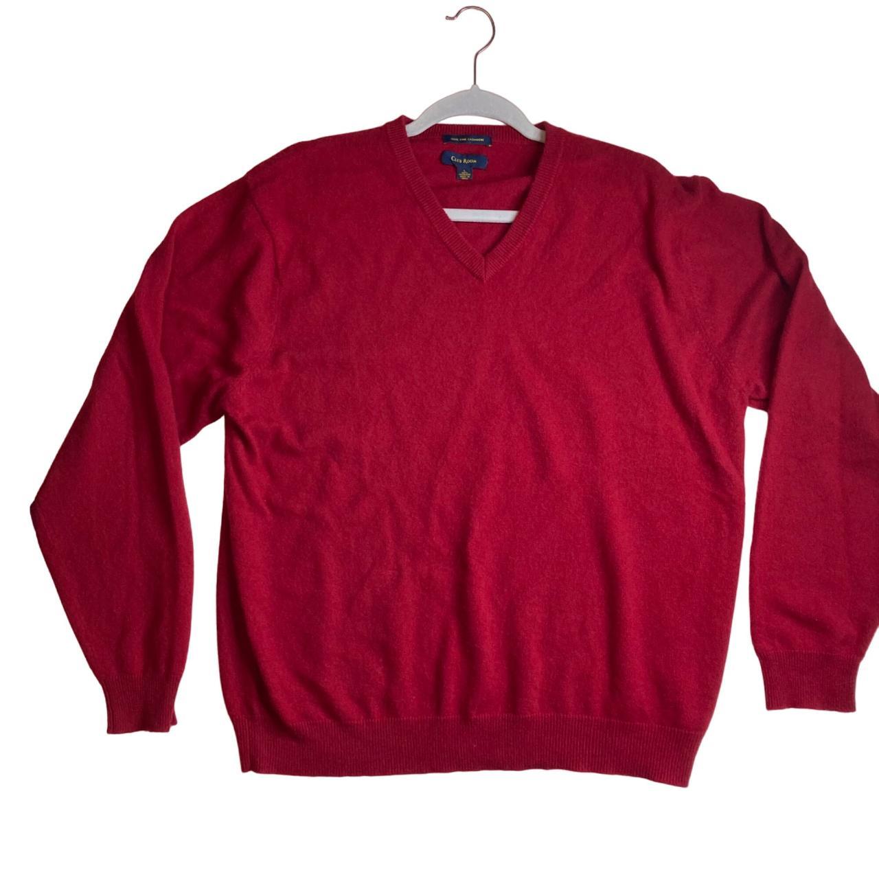 Club Room 100% Fine Cashmere Dark Red Sweater Mens... - Depop