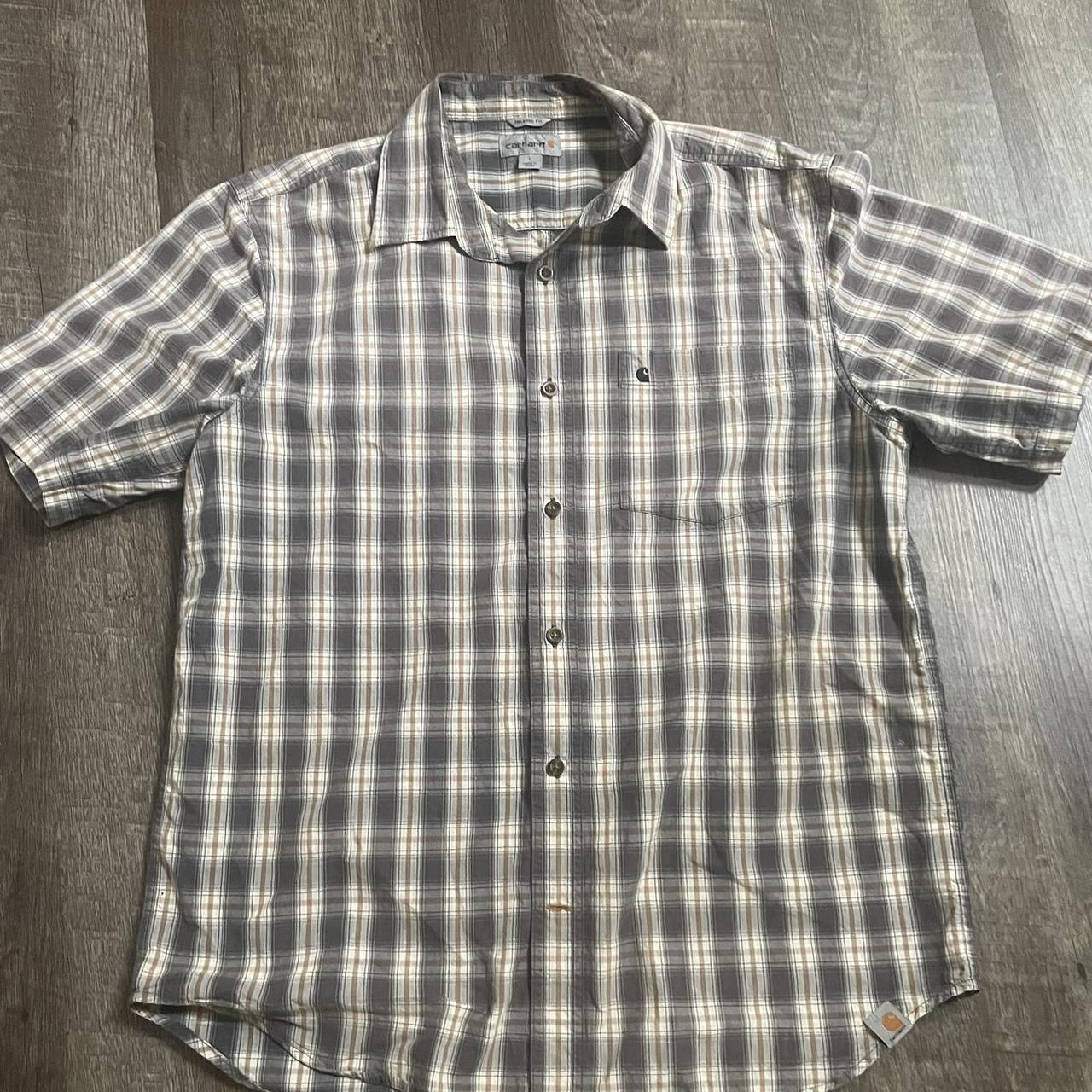 Cute Carhartt button up work tee 🥰🥰🥰 So you can... - Depop