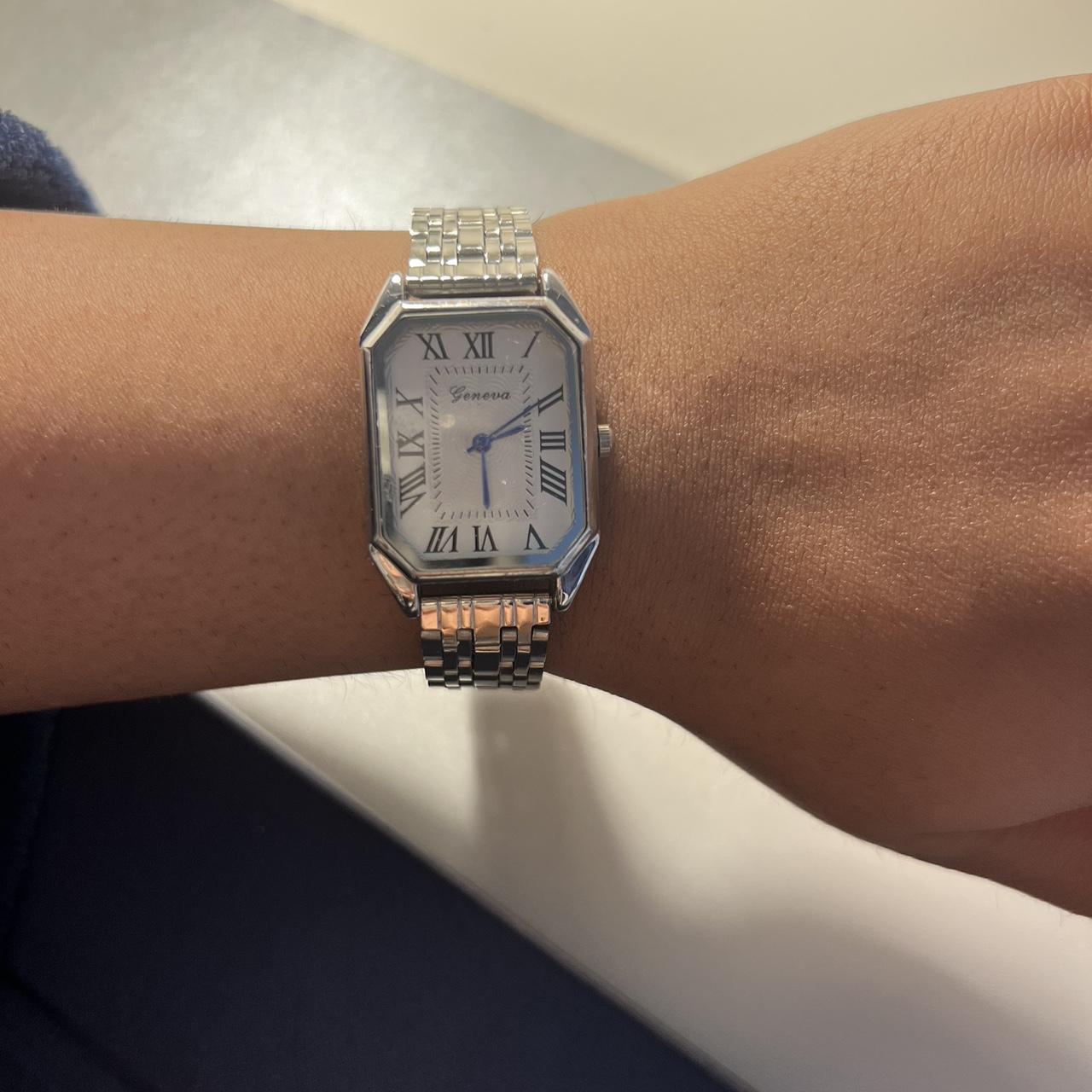 SILVER QUARTZ WATCH •fully working •stainless... - Depop