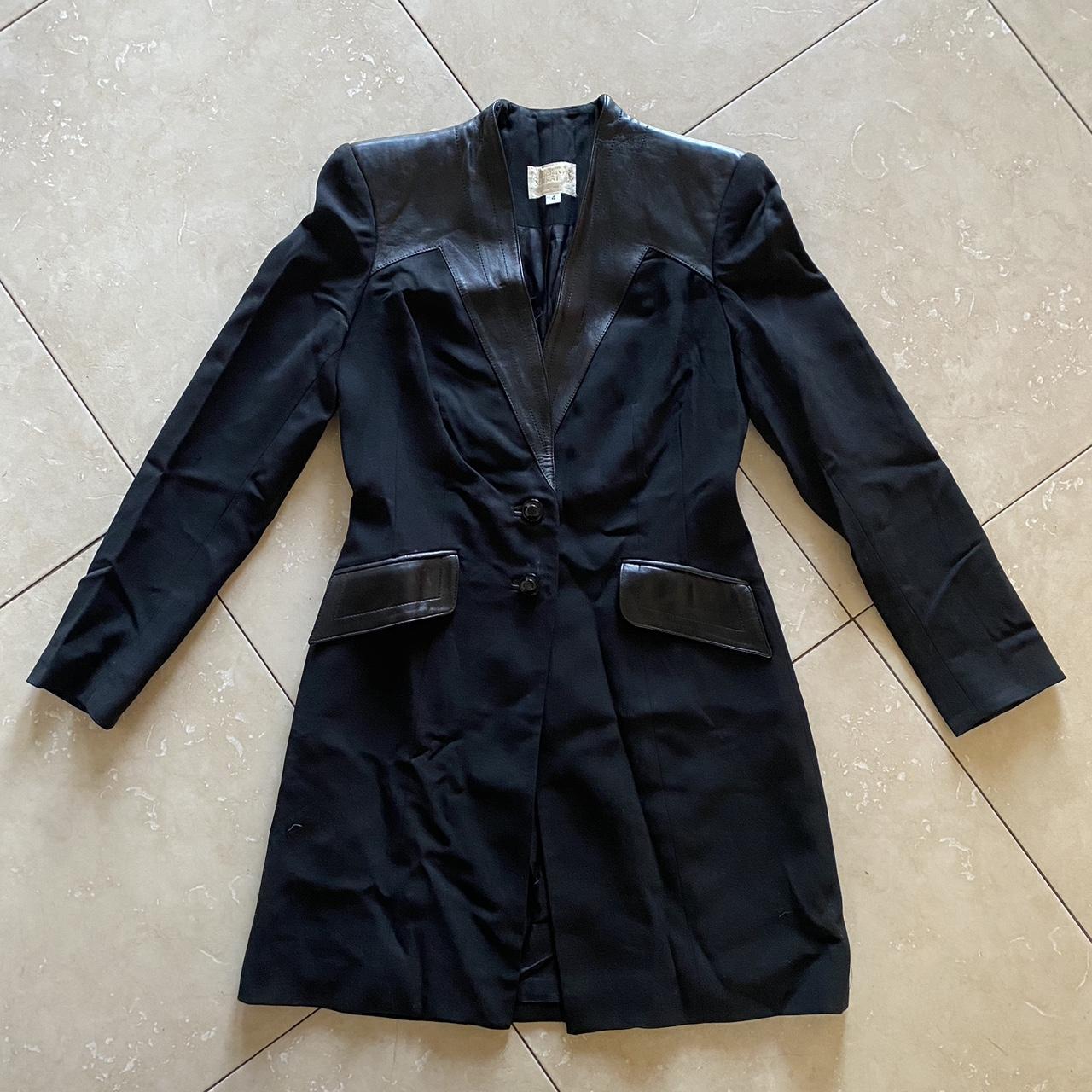 Alberto Makali Wool & Leather Coat Women’s 4 - Depop