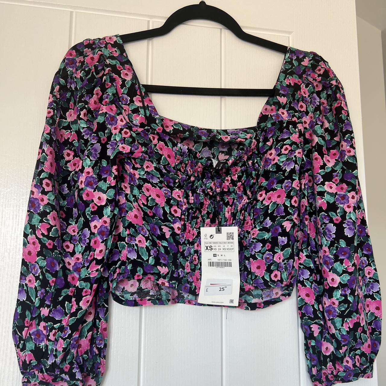 Zara Women's multi Crop-top | Depop