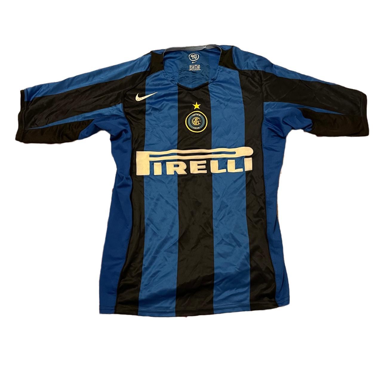 Retro inter milan football shirt Retro inter milan... - Depop