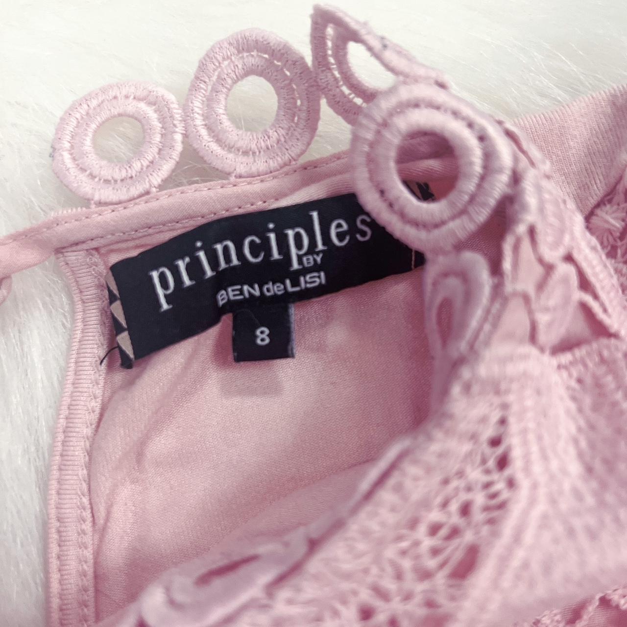 Principles by Ben de Lisi geometric baby pink top... - Depop