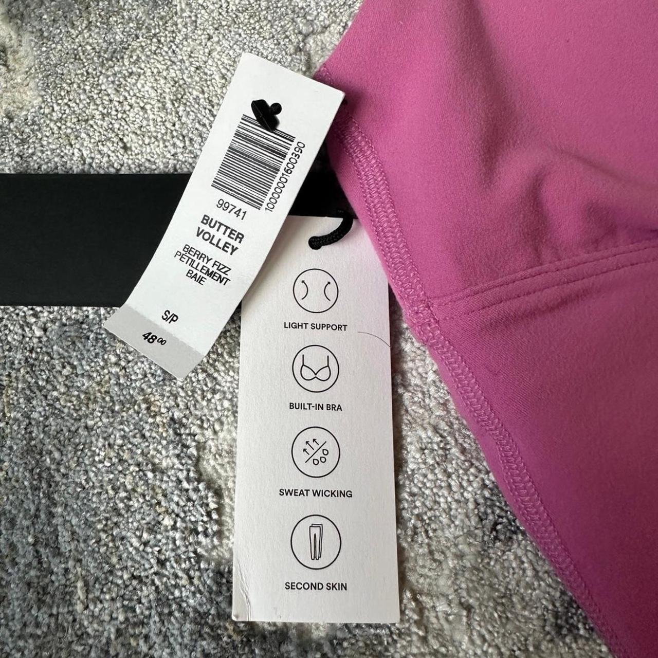 Aritzia pink workout set ‘berry fizz’ sports bra... | Depop