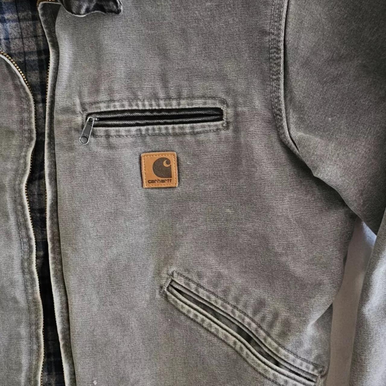 Vintage Carhartt J97 MTL Gray Blanket Lined Jacket... - Depop