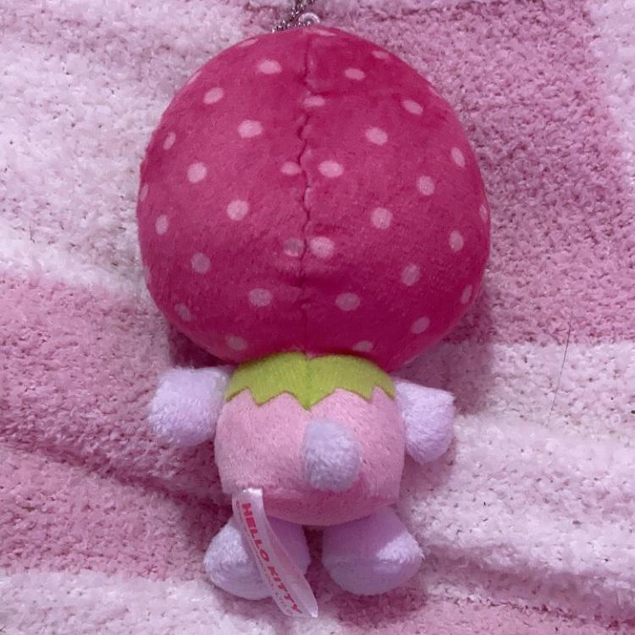 Hello kitty strawberry plush keyring - Depop