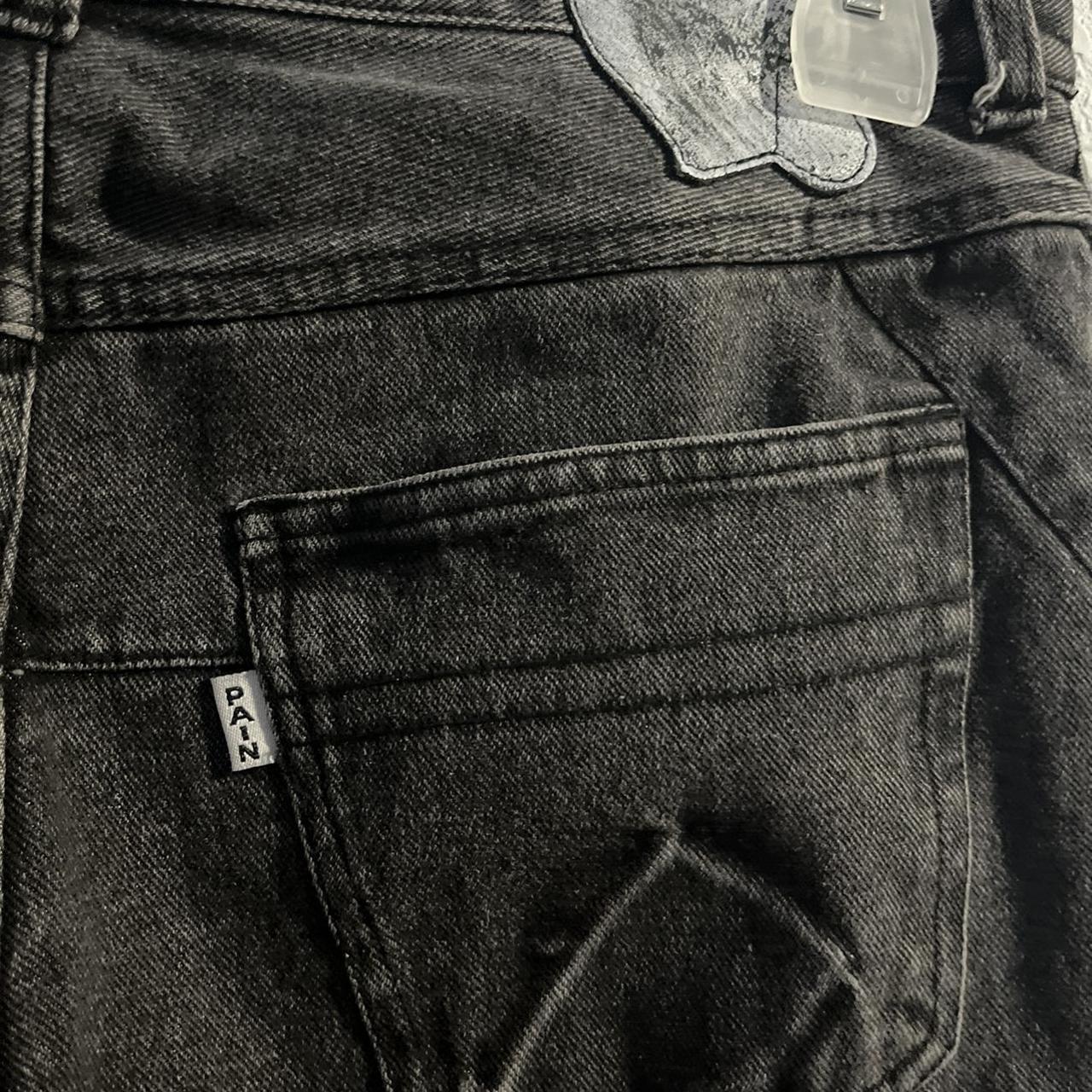 Number (N)ine Men's Grey and Black Jeans | Depop