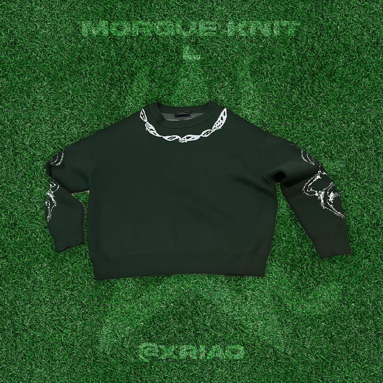 SYNICAL GLOBAL Green Morgue Knit Size L Firm on... - Depop