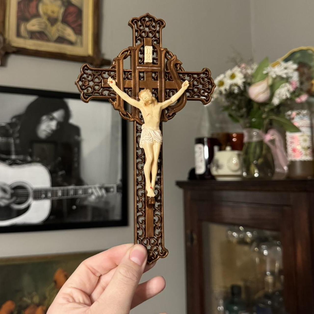 Vintage plastic crucifix #crucifix #jesus... | Depop