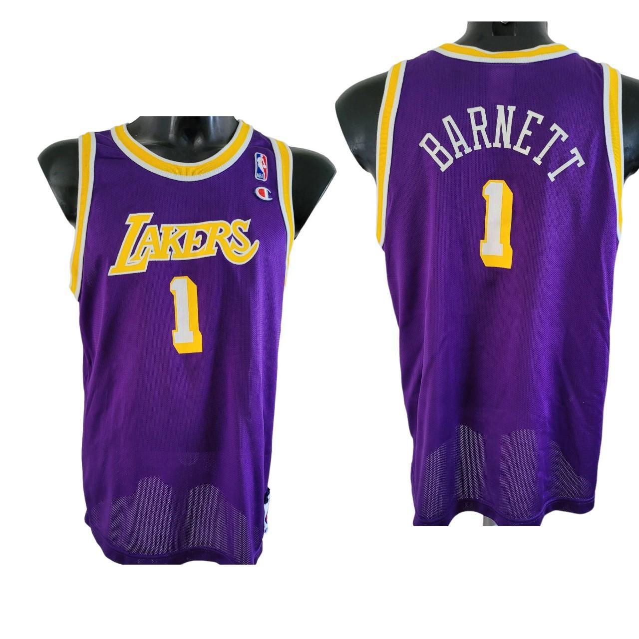 VINTAGE LOS ANGELES LAKERS NBA JERSEY #1 BARNETT... - Depop