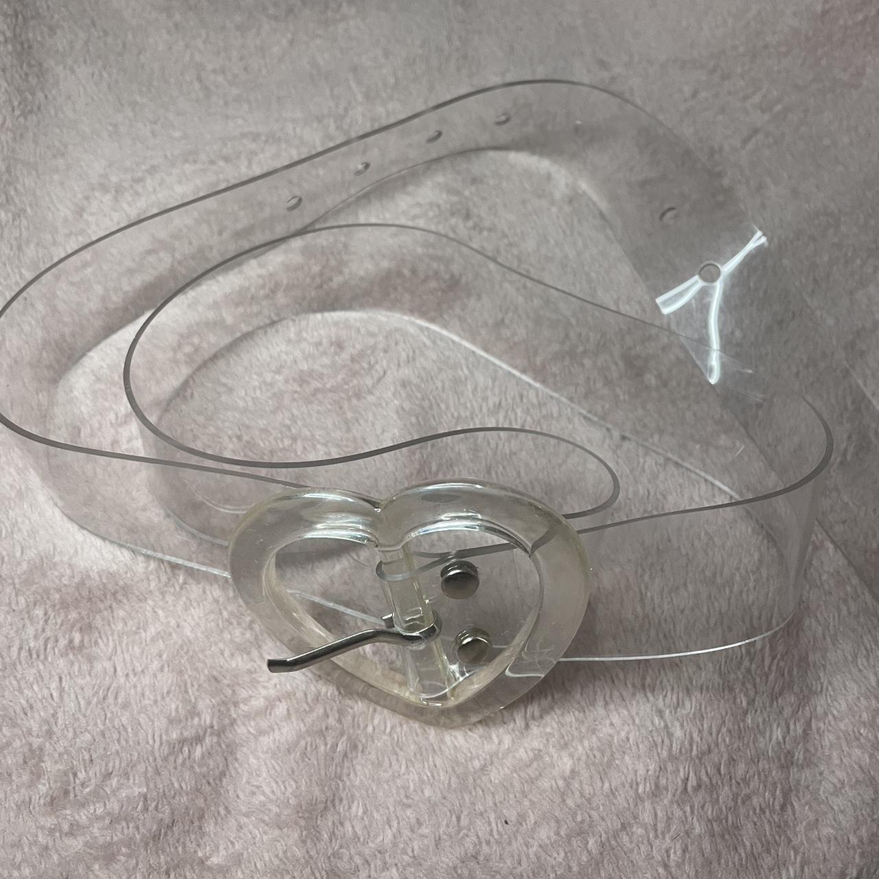 Clear heart belt - Depop