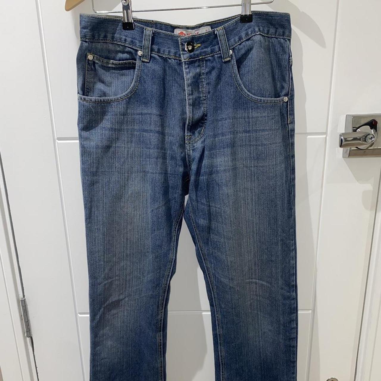 Kickers Men's Blue and Navy Jeans | Depop