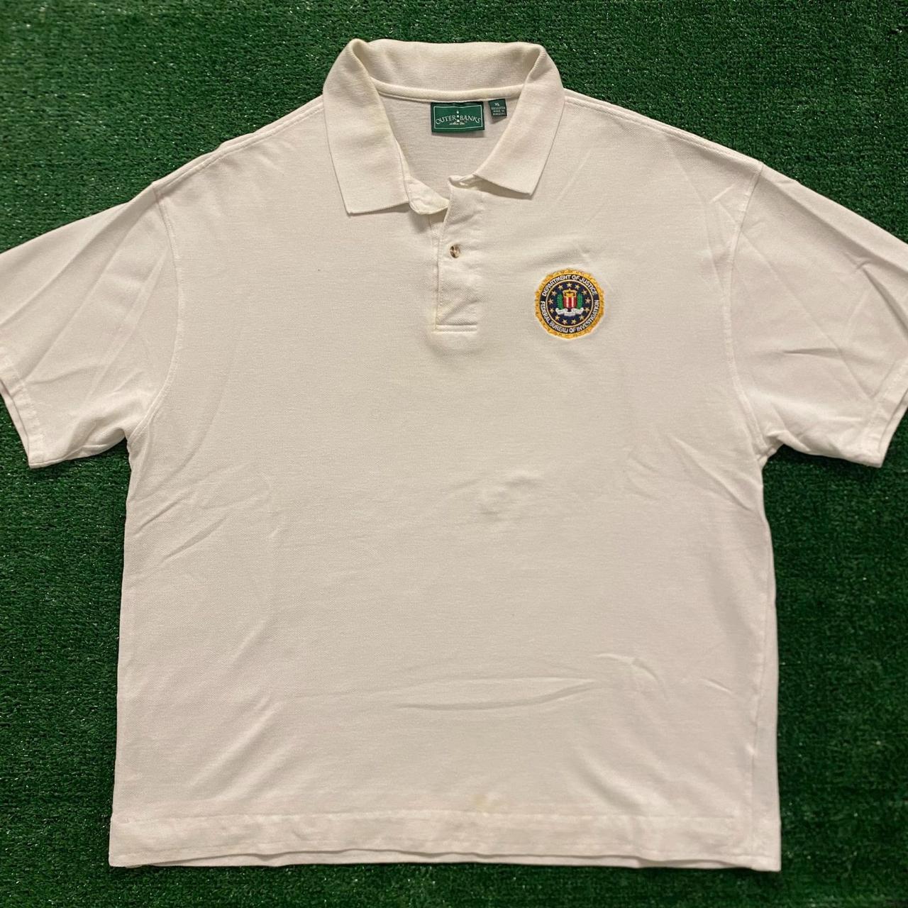 FBI Miami Vintage Police Polo Shirt Size: XL Chest:... - Depop