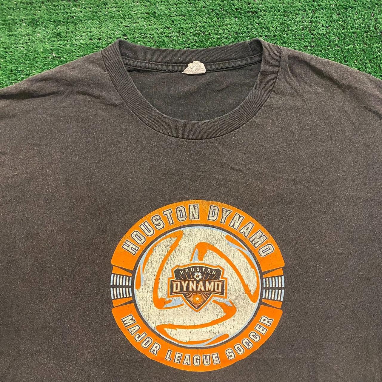 Houston Dynamo Vintage Grunge Soccer T-Shirt Size:... - Depop