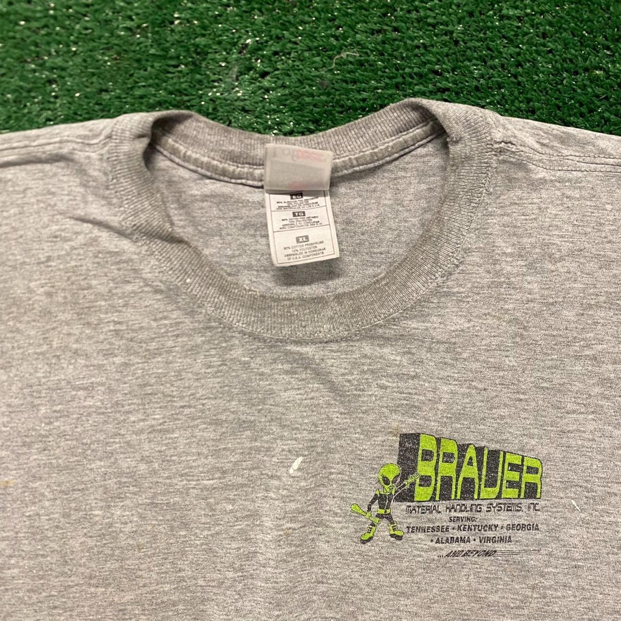 Aliens Vintage Painted Grunge Workwear T-Shirt Size:... - Depop