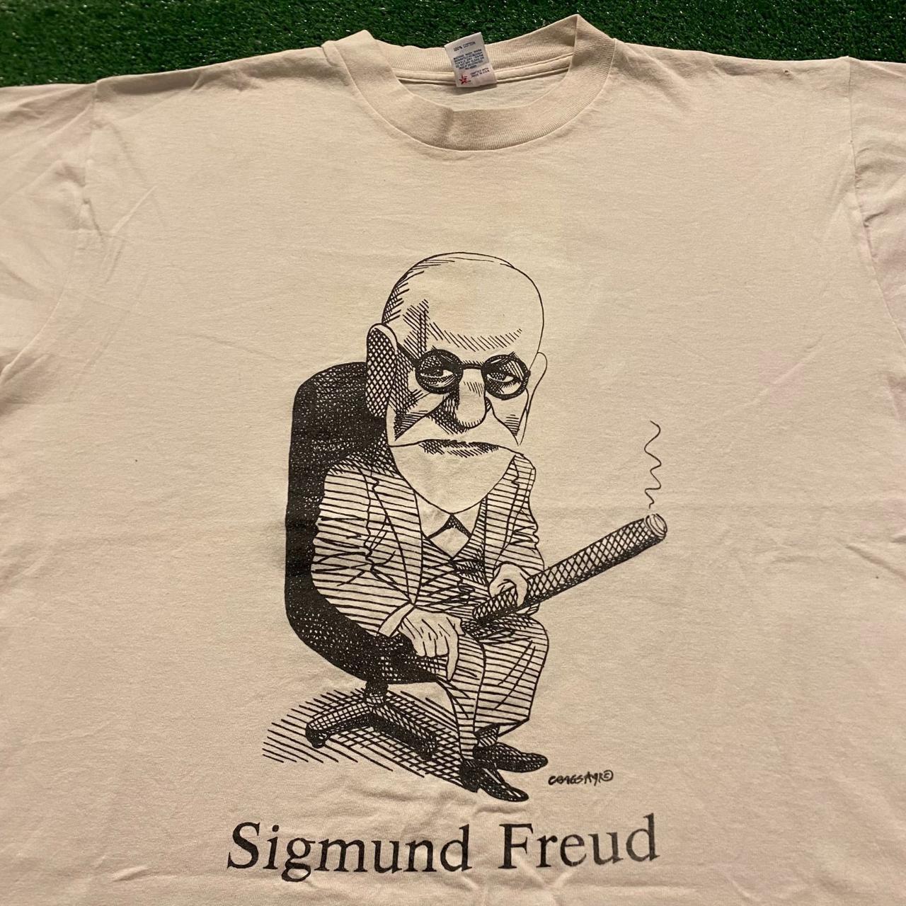 Sigmund Freud Psychology Vintage 90s T-Shirt Size:... - Depop