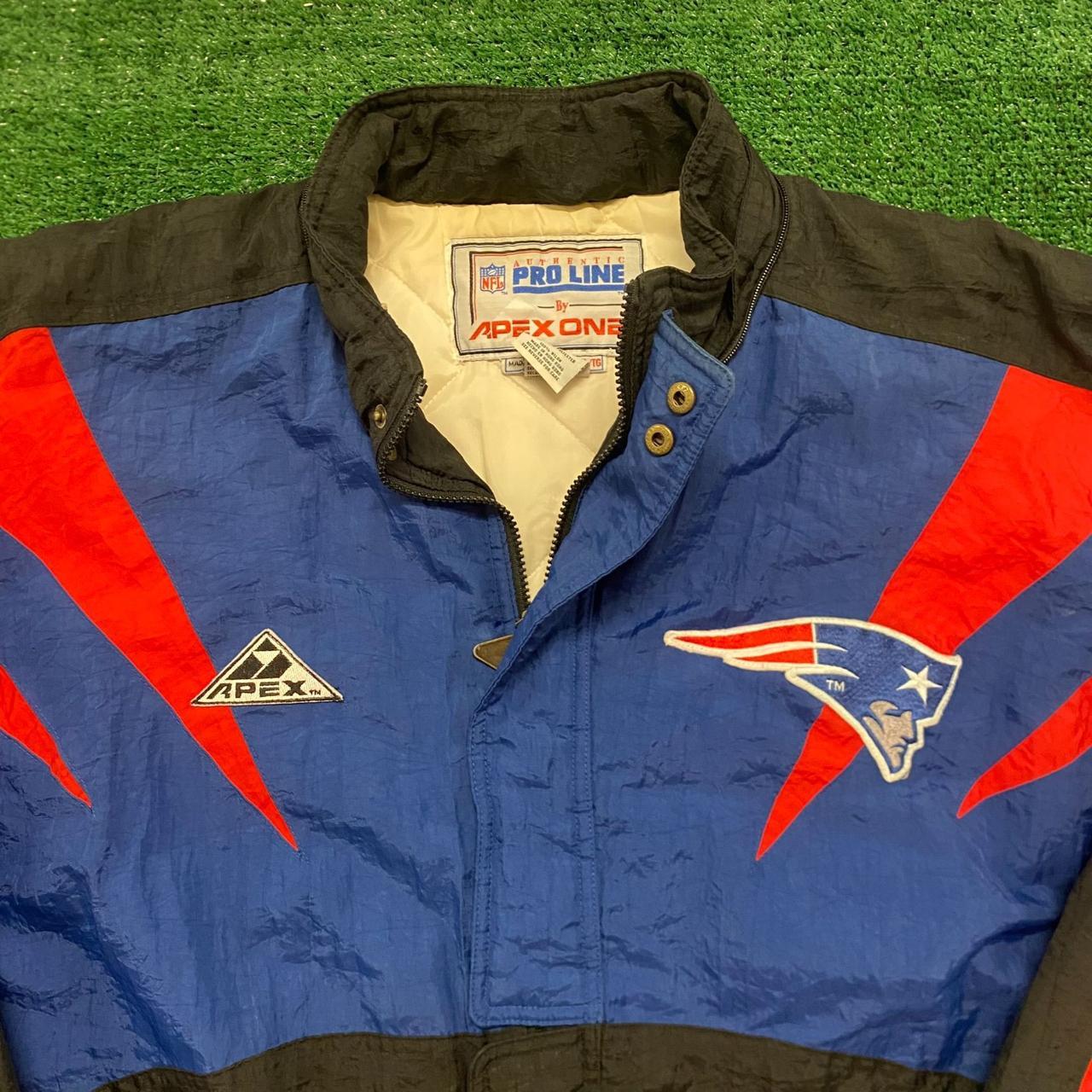 New England Patriots Vintage 90s Jacket Size:... - Depop