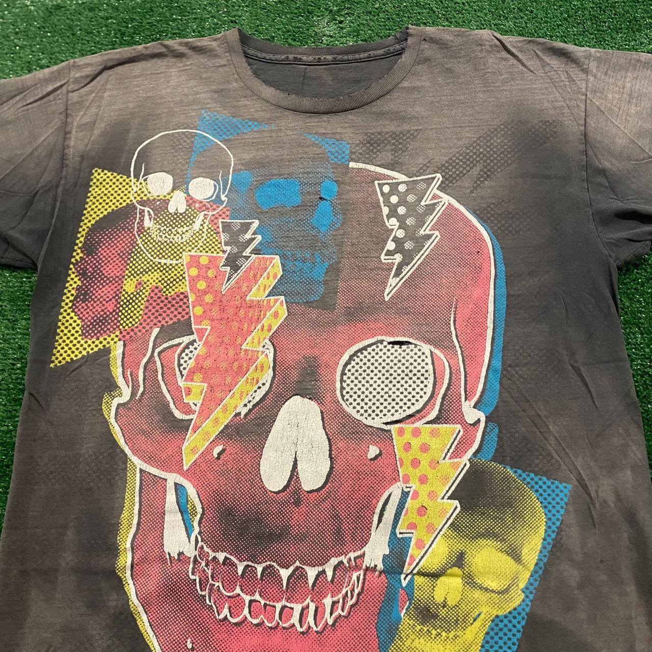 Pop Art Skulls Vintage 90s Grunge T-Shirt Size:... - Depop