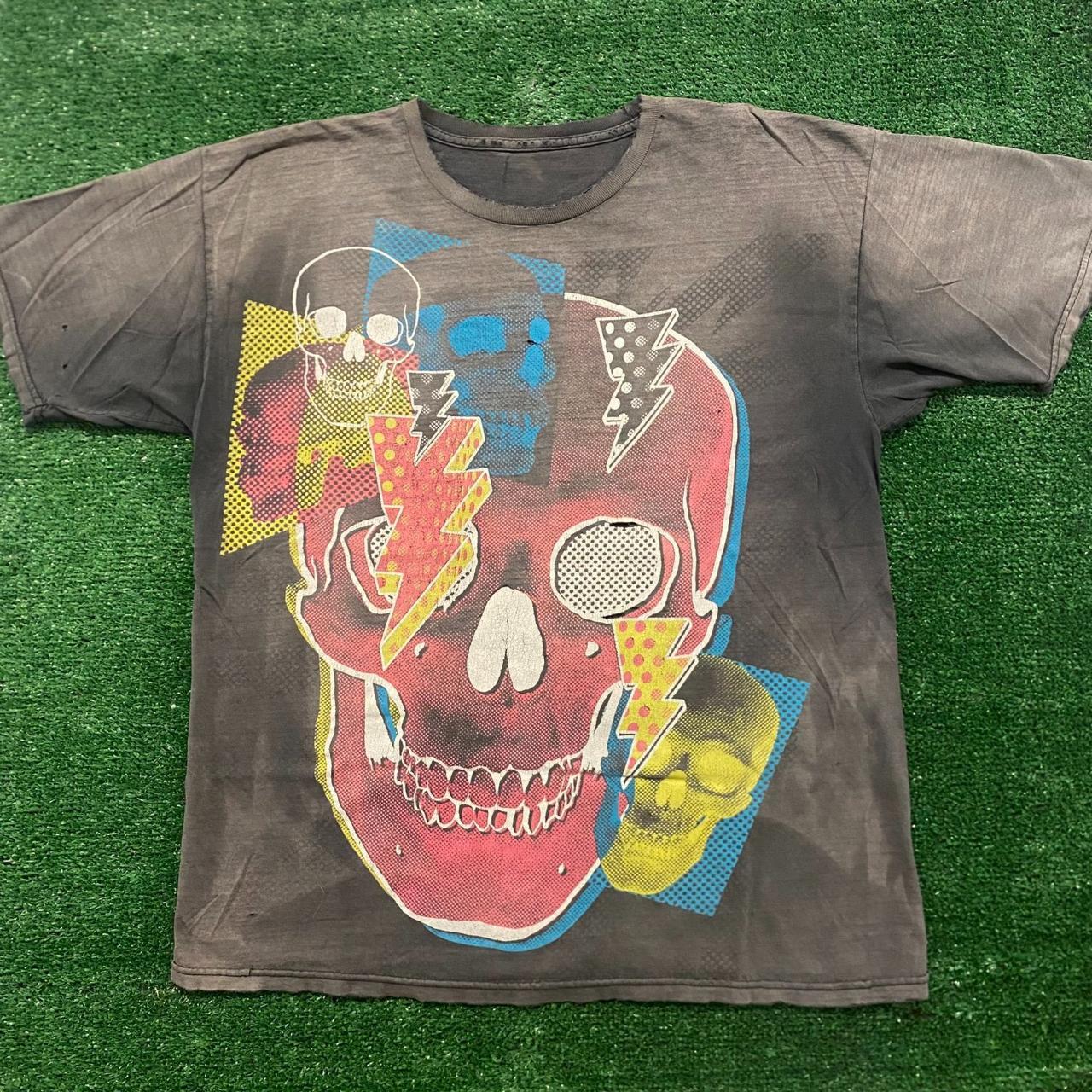 Pop Art Skulls Vintage 90s Grunge T-Shirt Size:... - Depop