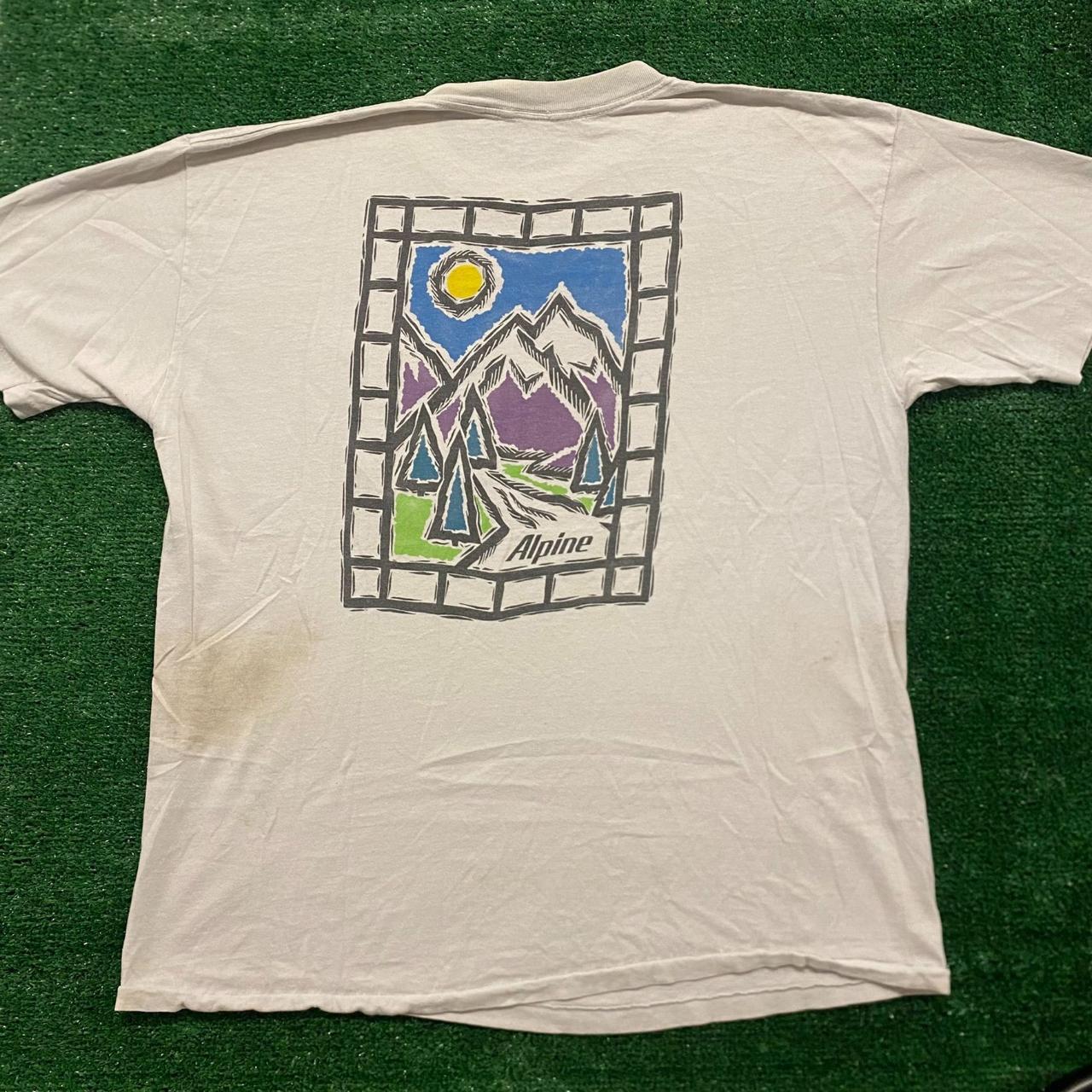 Alpine Vintage 90s Natural Landscape Art... - Depop