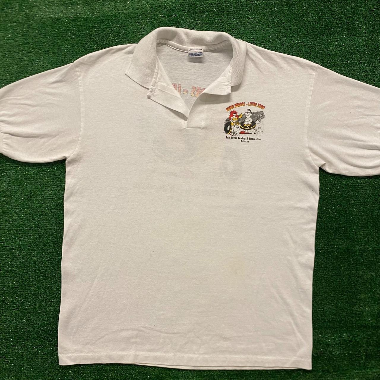 American Vintage Men's White Polo-shirts | Depop