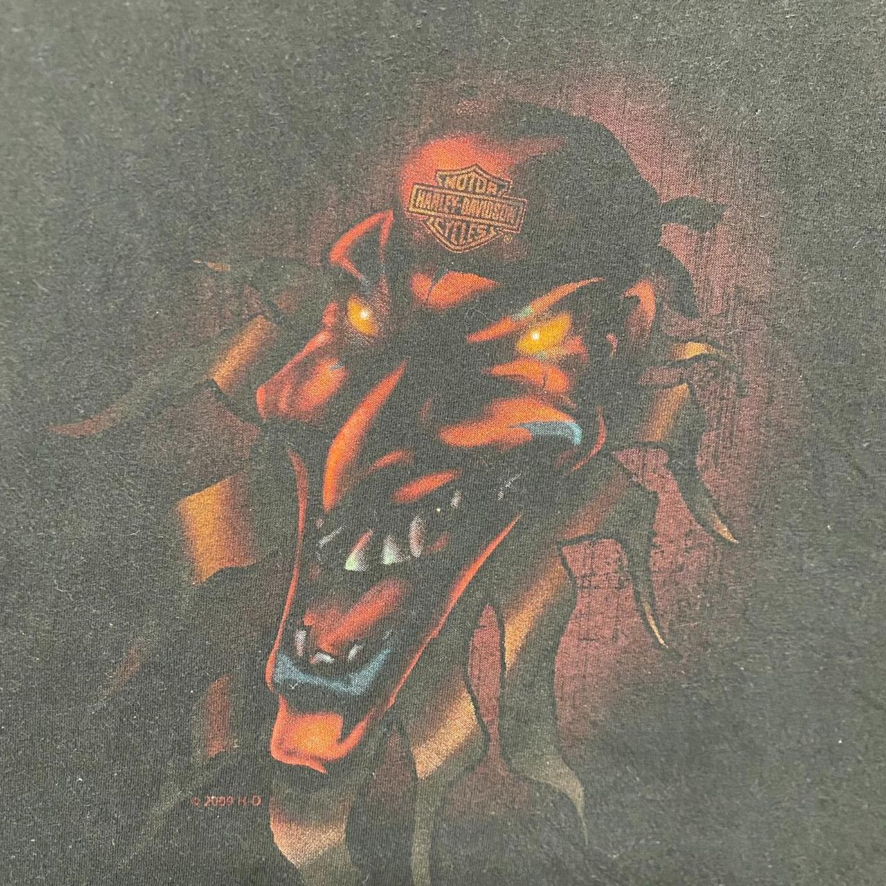 Vintage Y2K Sun Faded Harley Davidson Devil... - Depop