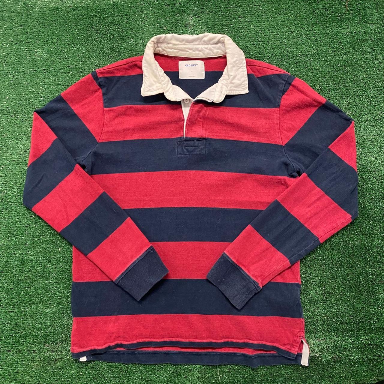 Vintage Y2K Striped Essential Preppy Rugby Polo... - Depop