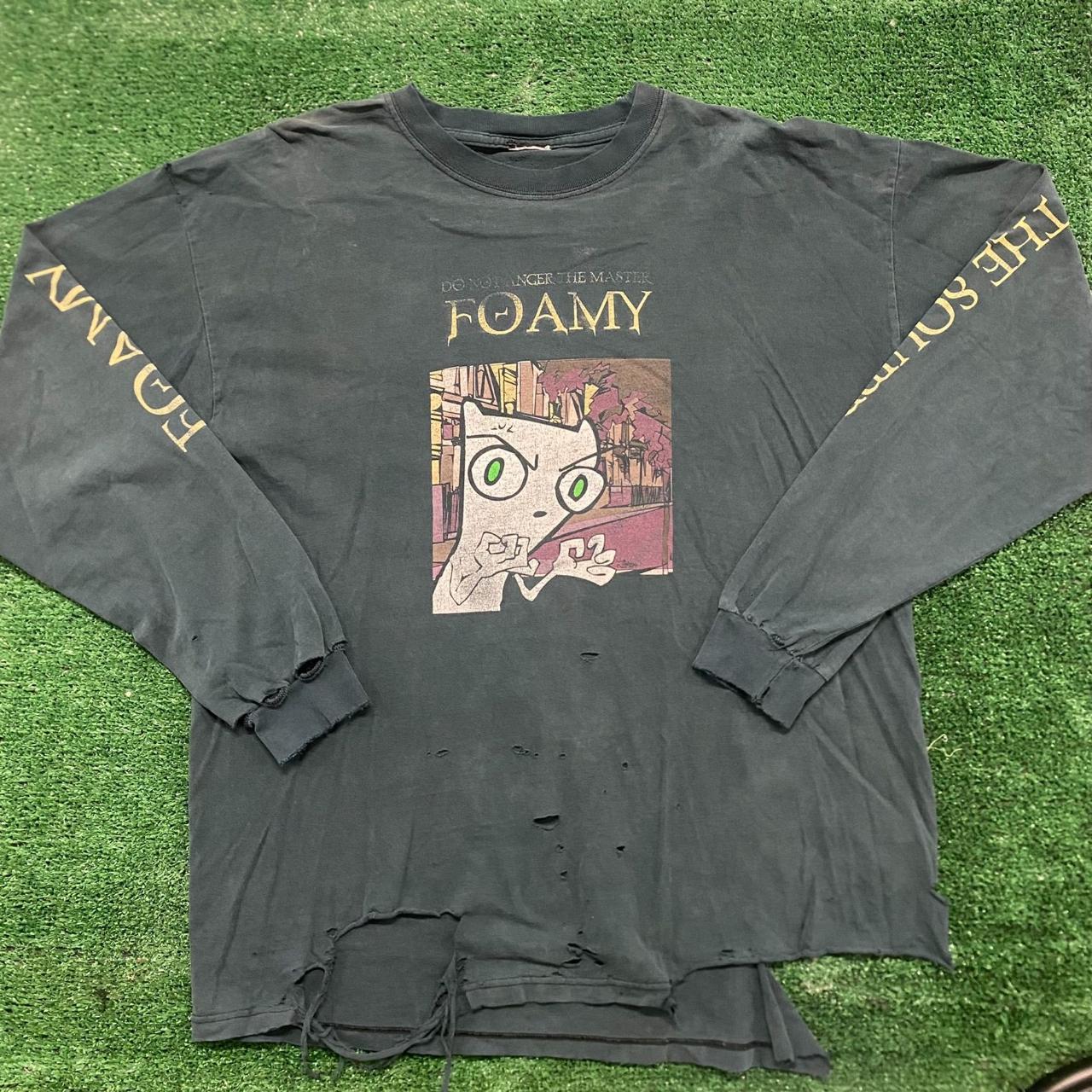 Vintage Y2K Foamy Squirrel Goth Cartoon Thrashed... - Depop