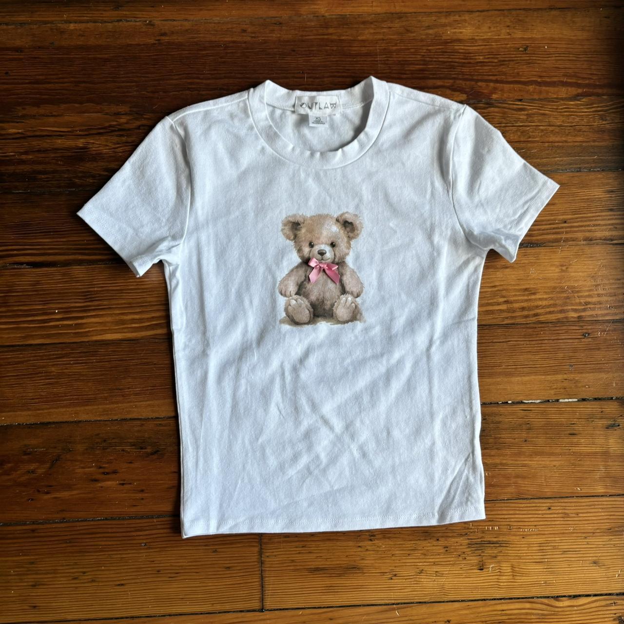 Teddy bear baby tee Super soft and fits snug, and... - Depop