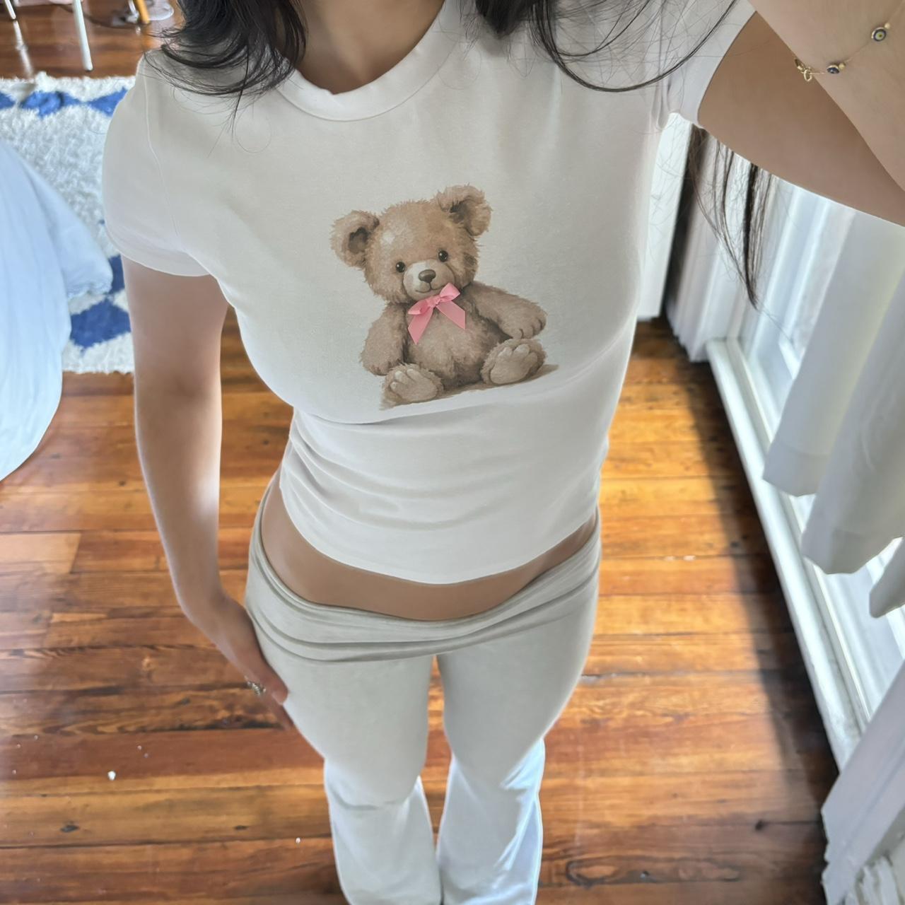 Teddy bear baby tee Super soft and fits snug, and... - Depop