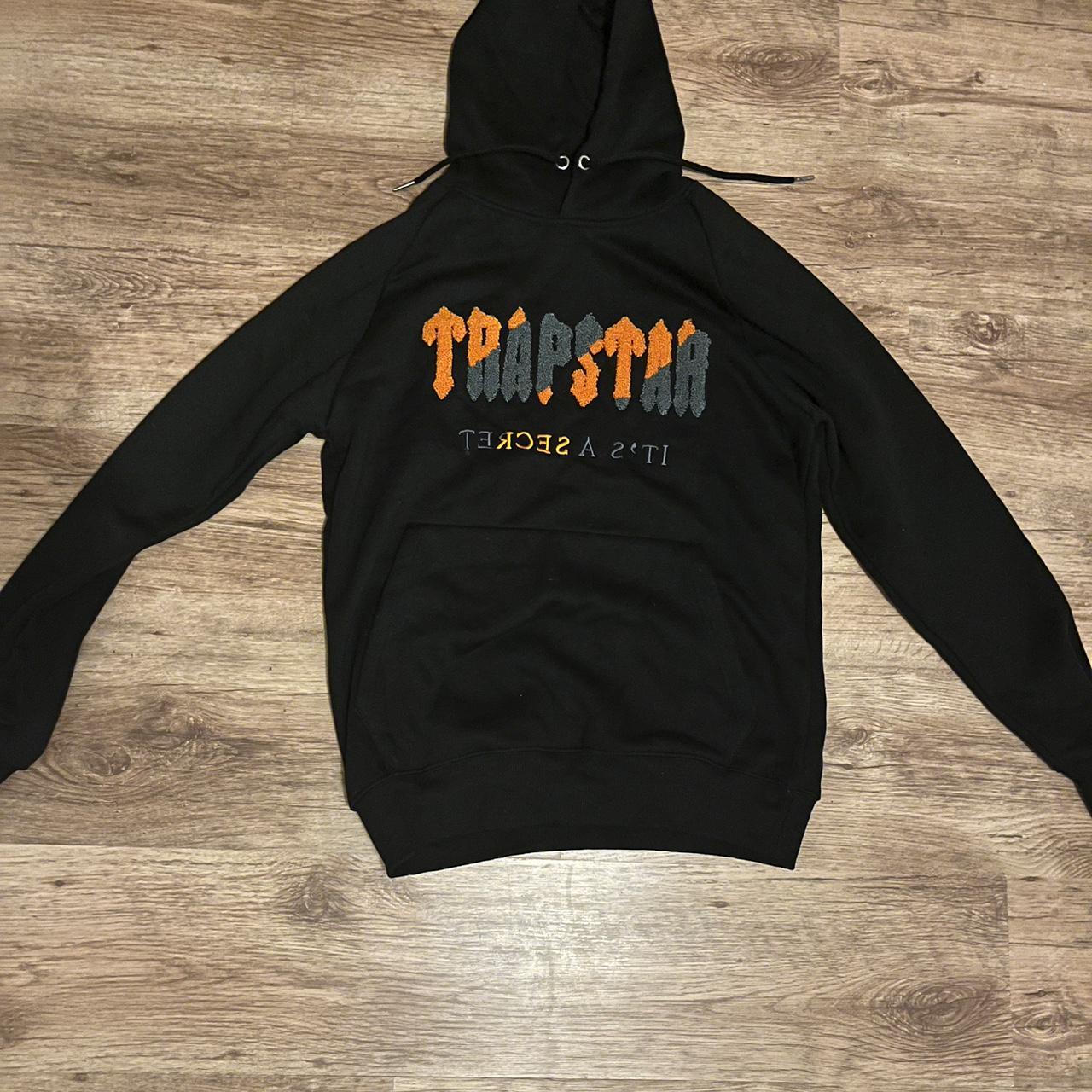 Trapstar Men's Orange and Black Bottoms | Depop