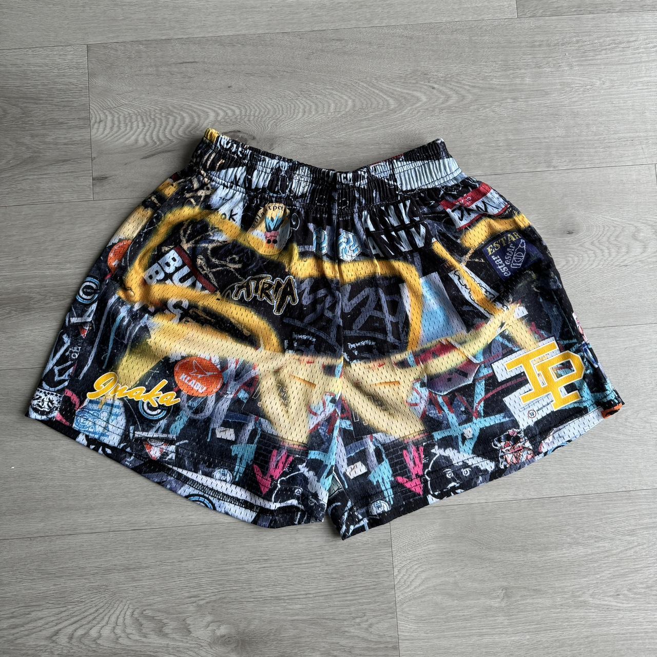 Inaka Power Graffiti Mesh Shorts -Sz. S -Single... - Depop