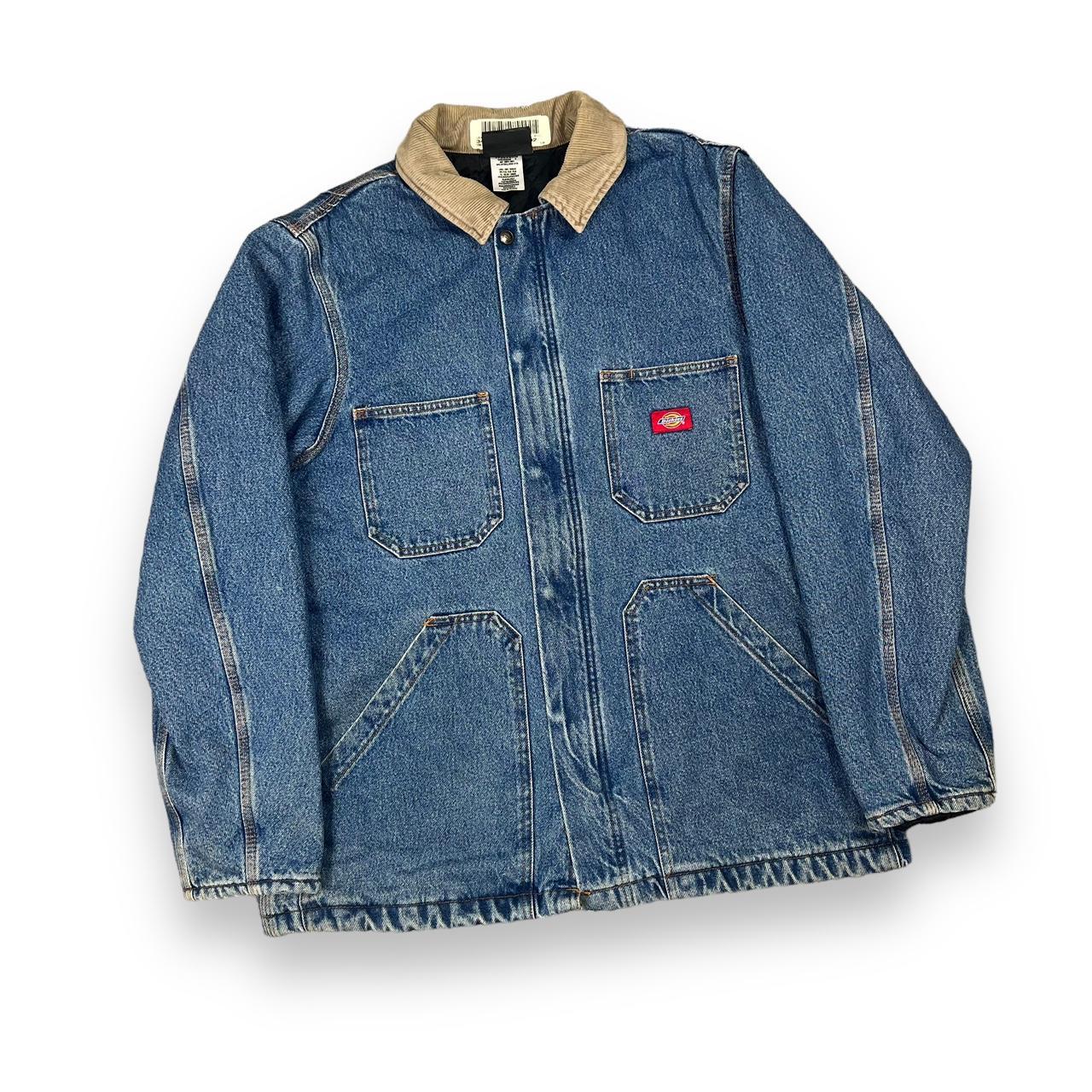 Vintage Dickies denim chore jacket Size... - Depop