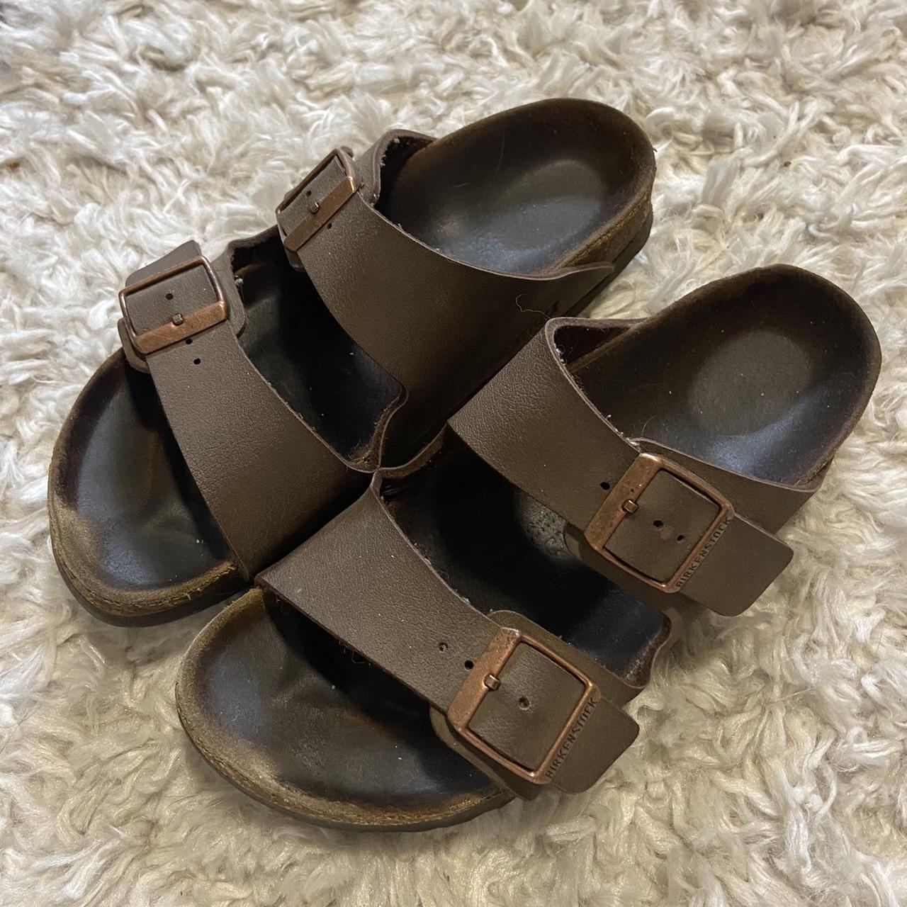 Brown Arizona Birkenstock sandals - Depop