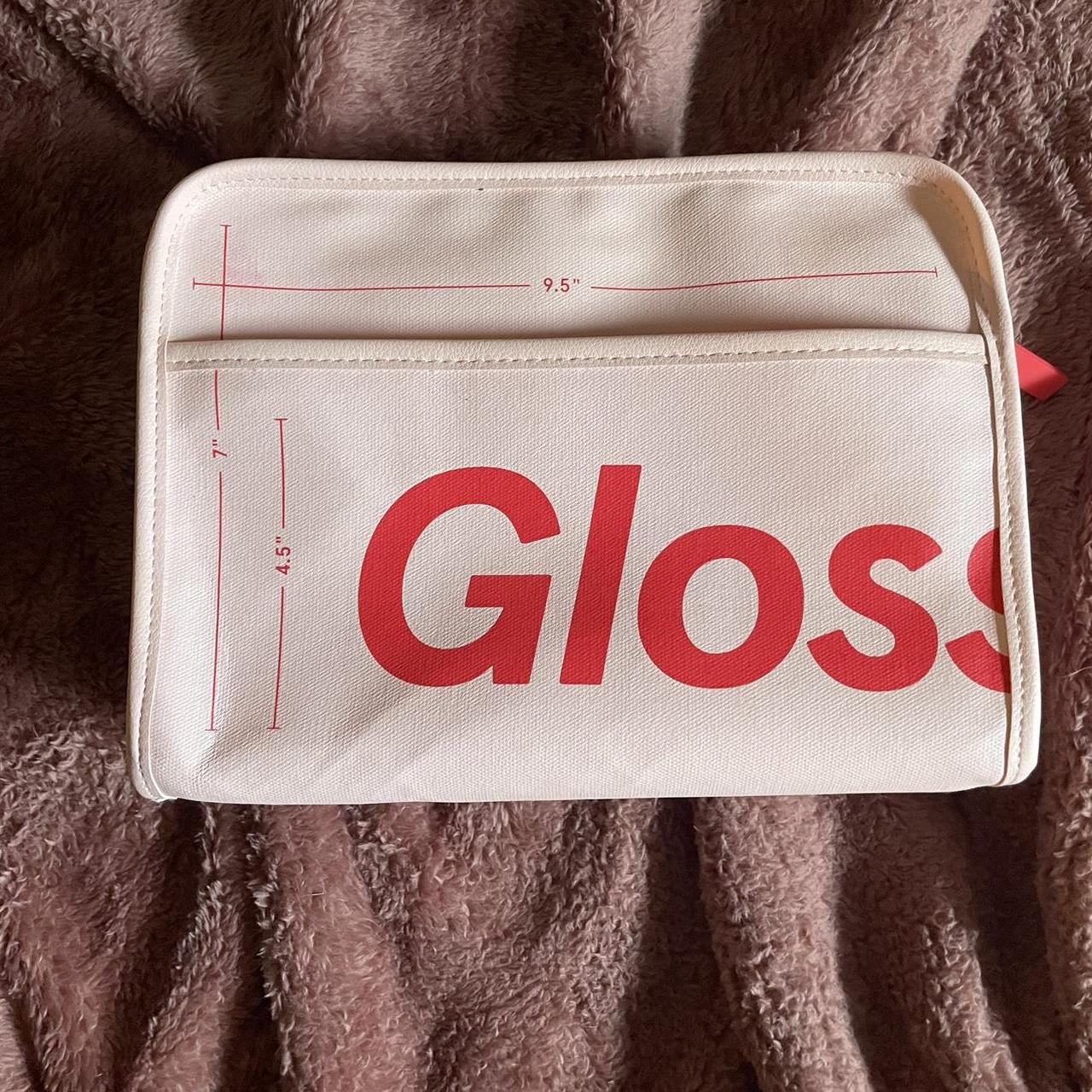 glossier full size beauty bag, has some wrinkles as... - Depop