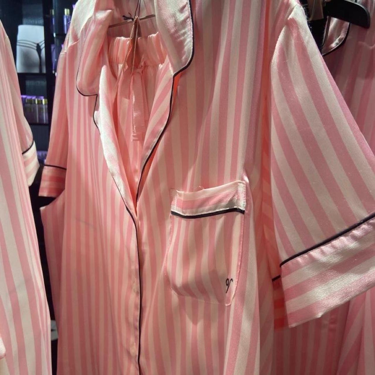bootleg amazon vs pajamas victoria’s secret striped... - Depop