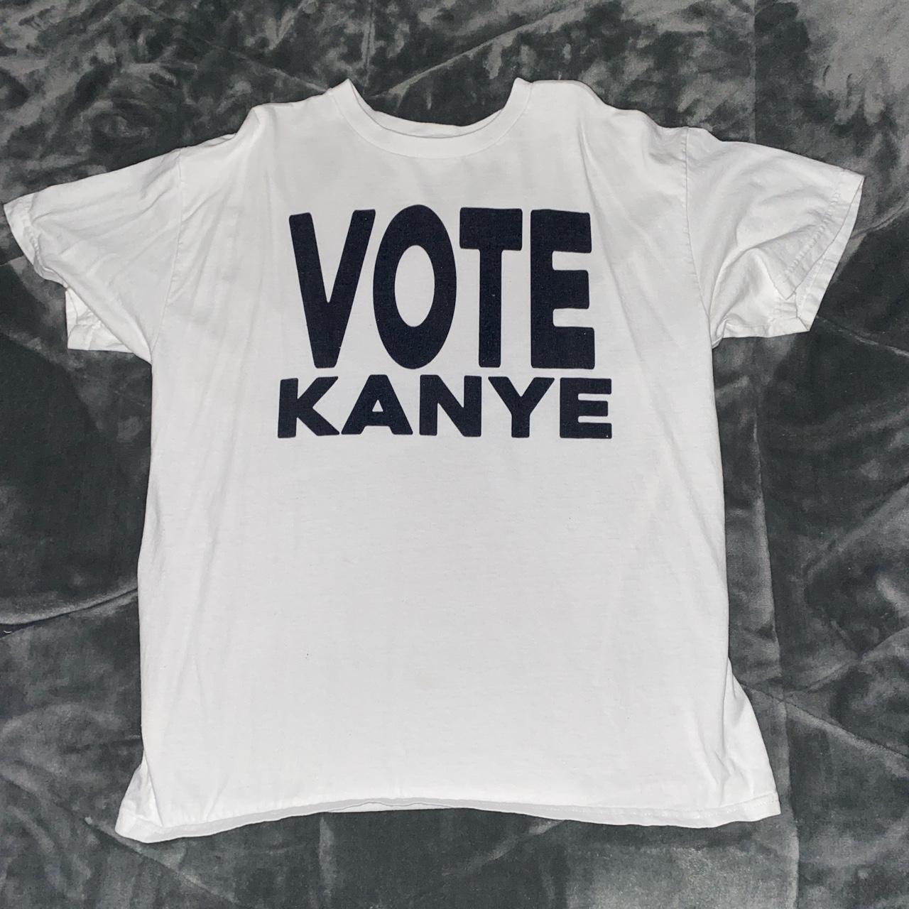 Funny Vote Kanye tee Size L Never worn - Depop