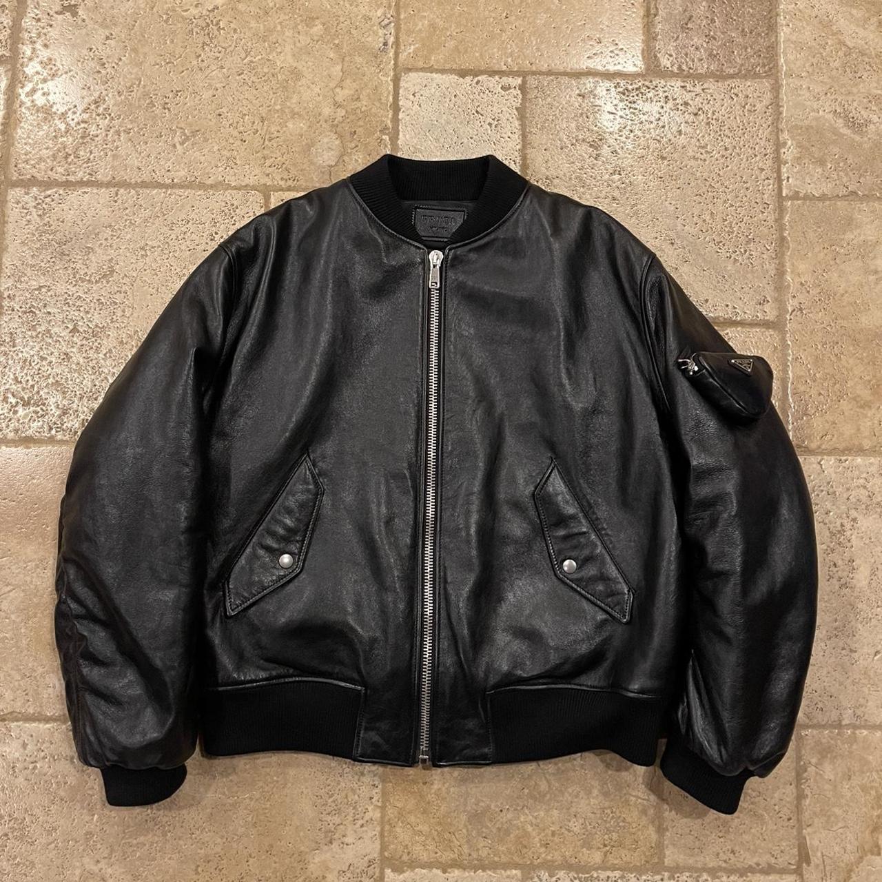 Prada x Raf Simmons Nappa Bomber Leather Billiard... - Depop